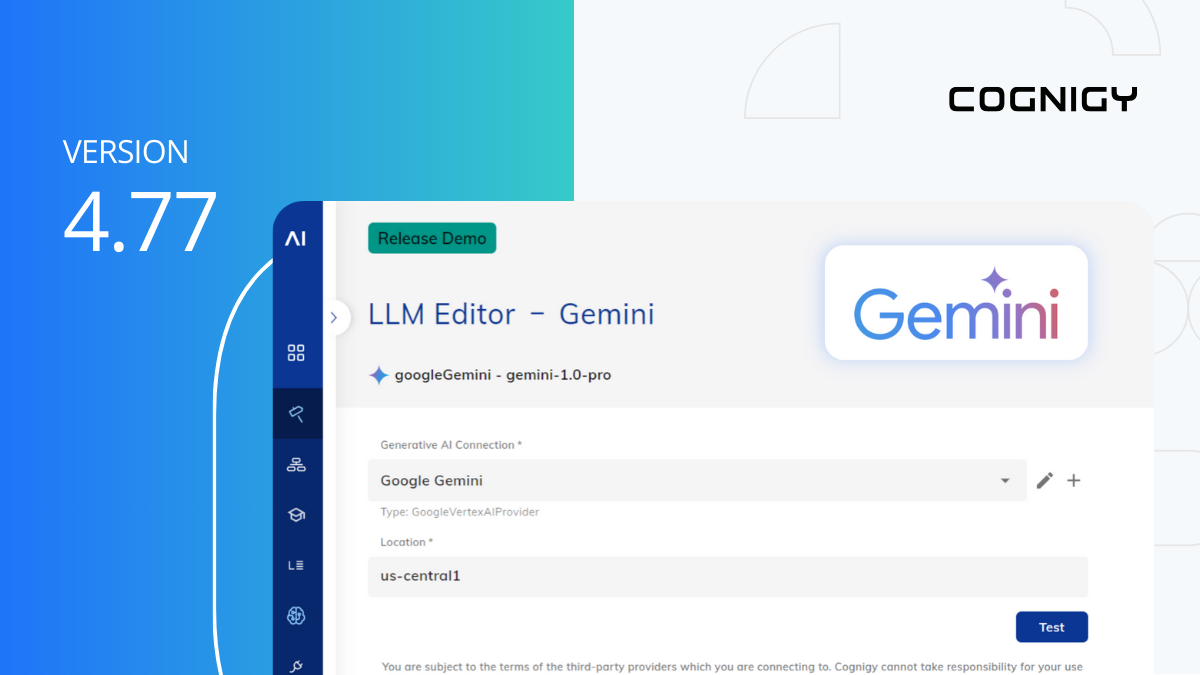 Native Google Gemini Support and More with Cognigy.AI v4.77